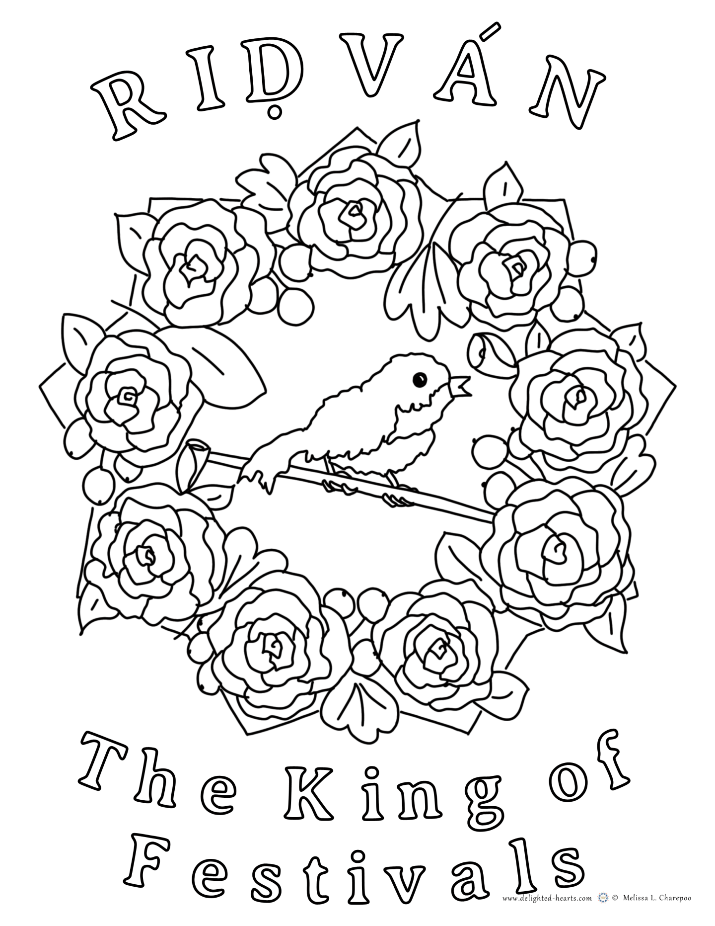 Gift Coloring Page to Celebrate Ridván – Delighted Hearts