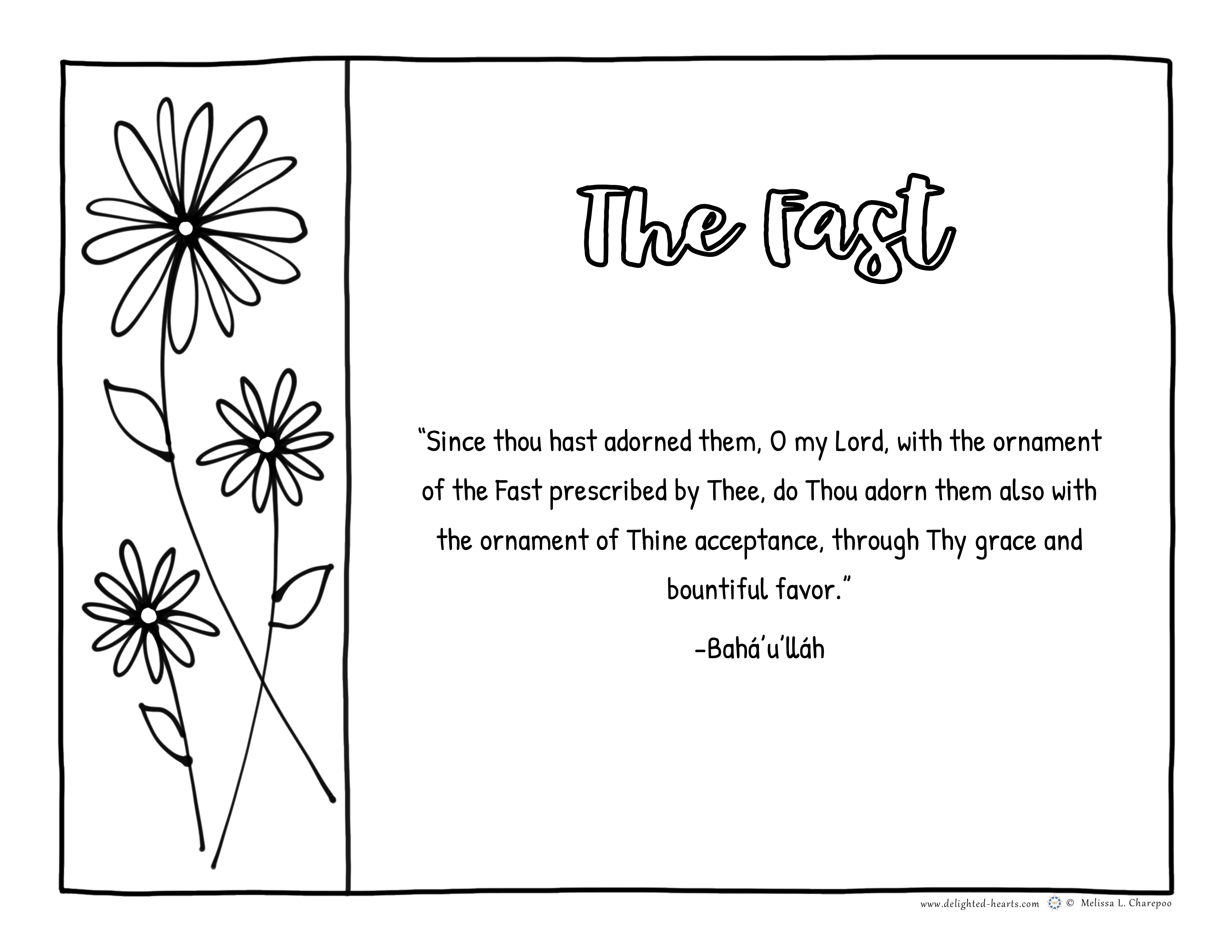 A Gift Coloring Page to Observe the Fast – Delighted Hearts